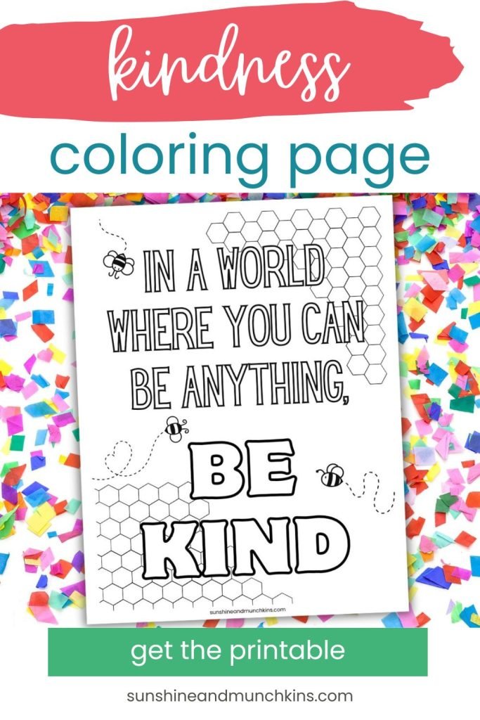 {FREE} Be Kind Coloring Page - Sunshine and Munchkins